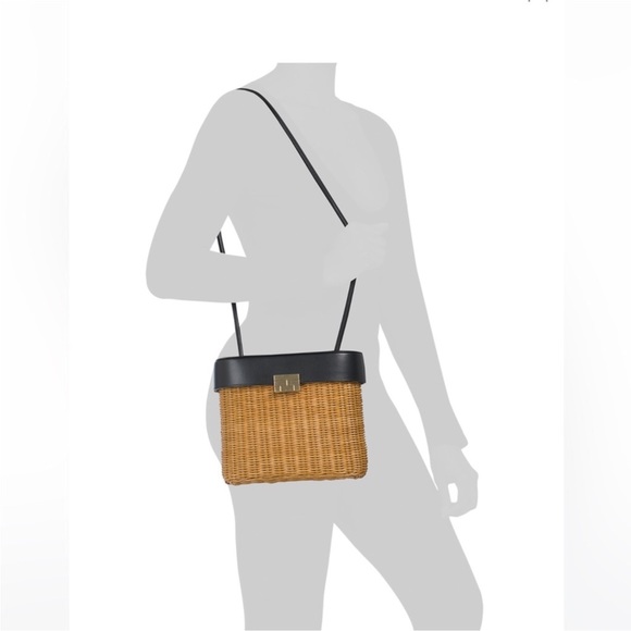 Frame Denim | Bags | Frame Leather And Wicker Shoulder Bag Nwt | Poshmark